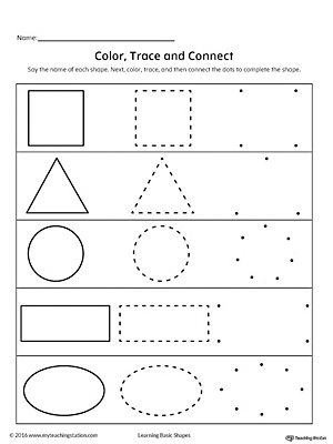 Learning Shapes: Color, Trace, Connect, and Draw a Circle ...