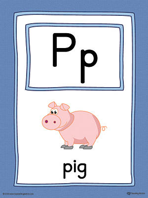 Uppercase and Lowercase Letter P Printable Writing Mat (Color ...