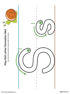 Letter Formation Play-Doh Mat: Letter S Printable (Color ...