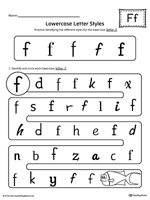 Uppercase Letter F Maze Worksheet | MyTeachingStation.com