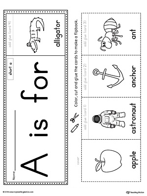 Short Letter A Beginning Sound Color Pictures Worksheet ...